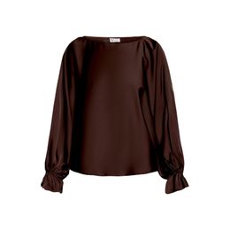 Vera Mont Satin-Bluse mit Fledermaus&auml;rmeln in rostbraun | Gr.: 38