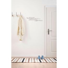 Komar Wandtattoo &raquo;Welcome - Gr&ouml;&szlig;e 50 x 70 cm&laquo; selbstklebend, Wandsticker grau Folie Blumen Disney Wald