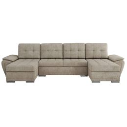 M&ouml;bel Kraft Wohnlandschaft mit Schlaffunktion Umbria beige Ma&szlig;e (cm): B: 336 H: 85 &raquo; M&ouml;bel Kraft