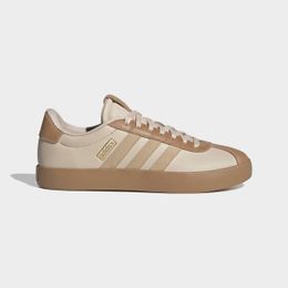Damen Sneaker "VL COURT 3.0", adidas Sportswear, Gr. 42crystal linen, magic beige, gold metallic, Synthetik, Textil, Schuhe, inspiriert vom Design
