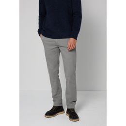 Street One MEN Herren Chinohose, grau, Gr. 32, unifarben, Web, 98% Baumwolle, 2% Elasthan, Hosen, aus Baumwolle mit Stretchanteil