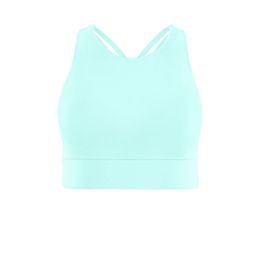 WINSHAPE Damen Sport-Bustier "Functional Comfort Sport-BH SB103C", blau, Gr. L, 85% Polyester, 15% Elasthan, BHs, mit R&uuml;cken-Applikation