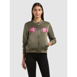 Khujo Damen Wendejacke "RUBY", gr&uuml;n, Gr. M, Satin, 64% Viskose, 36% Polyester, Jacken