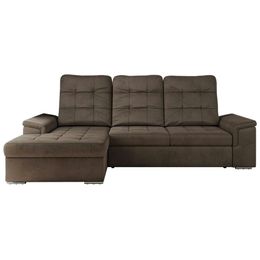 M&ouml;bel Kraft Ecksofa mit Schlaffunktion Madrito braun Ma&szlig;e (cm): B: 256 H: 89 &raquo; M&ouml;bel Kraft