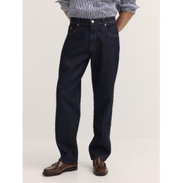 Bugatti Herren 5-Pocket-Jeans "Loose Fit", blau, Gr. 34, 98% Baumwolle, 2% Elasthan, Jeans, aus Kaihara Raw Denim