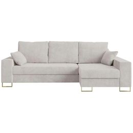 M&ouml;bel Kraft Ecksofa mit Schlaffunktion Dorain wei&szlig; Ma&szlig;e (cm): B: 242 H: 85 &raquo; M&ouml;bel Kraft