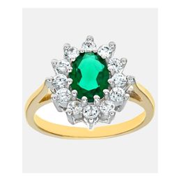 Diamant L'&eacute;ternel Cluster-Ring aus 375 Gelbgold | Gr.: 60