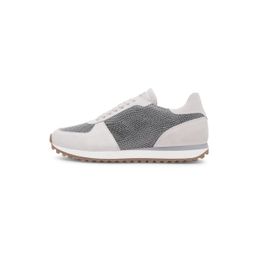 Henry Stevens Herren Sneaker "Travis R2", Gr. 44, grau, Kalbsleder und Kalbsvelours, Schuhe