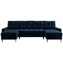 Wohnlandschaft mit Schlaffunktion Astra blau Ma&szlig;e (cm): B: 290 H: 75 Sofas > Sofas nach Material > Stoffsofas &raquo; Sofa DE