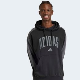 Herren Kapuzensweatshirt "M COLLEGIATE HD"schwarz, grau six, Gr. S, adidas Sportswear, Obermaterial: 70% Baumwolle, 30% Polyester, Sweatshirts
