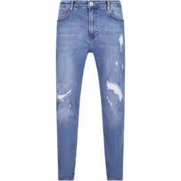 2Y Premium Herren Bequeme Jeans "2Y Premium Herren 2Y Skinny Fit Jeans", blau, Gr. 31, unifarben, 100% Baumwolle, Jeans
