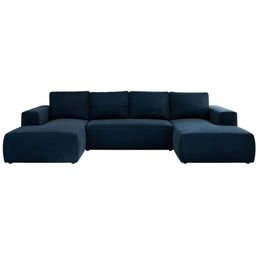 Wohnlandschaft mit Schlaffunktion Trentino blau Ma&szlig;e (cm): B: 334 H: 91 Sofas > Sofas nach Material > Stoffsofas &raquo; Sofa DE