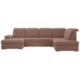 Wohnlandschaft mit Schlaffunktion Madrito rosa/pink Ma&szlig;e (cm): B: 323 H: 89 Sofas > Sofas nach Material > Stoffsofas &raquo; Sofa DE