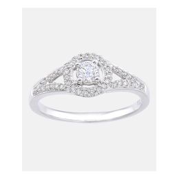 Diamant L'&eacute;ternel Cluster-Ring aus 750 Wei&szlig;gold mit 0.4 Karat Diamant | Gr.: 55