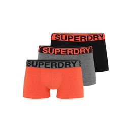 Superdry & Co Boxershorts Herren Gr&ouml;&szlig;e L graumeliert / mandarine / schwarz
