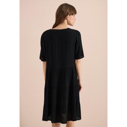 Cecil Damen Sommerkleidschwarz, Gr. XL, gemustert, Stoff, 100% Viskose, Kleider, mit grafischem Muster