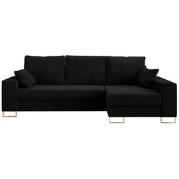 Ecksofa mit Schlaffunktion Dorain schwarz Ma&szlig;e (cm): B: 242 H: 85 Sofas > Sofas nach Material > Stoffsofas &raquo; Sofa DE