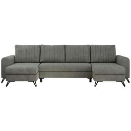 Wohnlandschaft Grau grau Ma&szlig;e (cm): B: 312 H: 90 Sofas > Sofas nach Material > Stoffsofas &raquo; Sofa DE