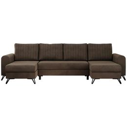 Wohnlandschaft Braun braun Ma&szlig;e (cm): B: 312 H: 90 Sofas > Sofas nach Material > Stoffsofas &raquo; Sofa DE