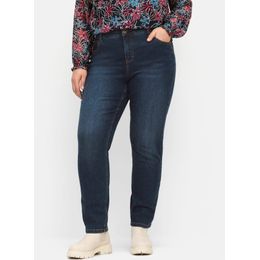 sheego Damen Stretch-Jeans, blau, Gr. 88, unifarben, 99% Baumwolle, 1% Elasthan, Jeans