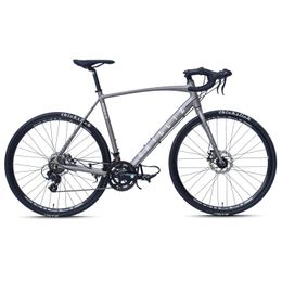 CHILLIZ Rennrad "RDB2.0", 54cm, 28 Zoll (71,12cm) hinten: 28 Zoll (71,12cm), grau, Fahrr&auml;der