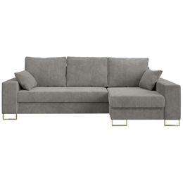 Ecksofa mit Schlaffunktion Dorain grau Ma&szlig;e (cm): B: 242 H: 85 Sofas > Sofas nach Material > Stoffsofas &raquo; Sofa DE