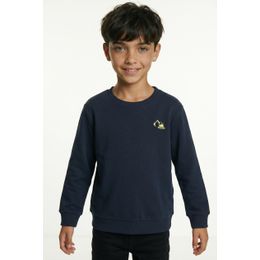 name it Jungen Sweatshirt "NMMVALLEN LS NREG SWEAT UNB", blau, Gr. 122, bedruckt, Sweatware, Obermaterial: 60% Baumwolle, 40% Polyester, Sweatshirts,