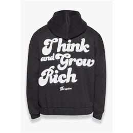 Dropsize Sweatjacke 'Heavy Grow Rich' Herren Gr&ouml;&szlig;e XL schwarz / wei&szlig;