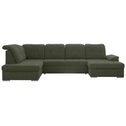 M&ouml;bel Kraft Wohnlandschaft mit Schlaffunktion Madrito gr&uuml;n Ma&szlig;e (cm): B: 323 H: 89 &raquo; M&ouml;bel Kraft