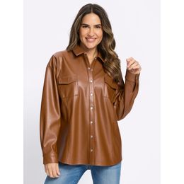 Classic Basics Damen Blusenjackecognac, Gr. 38, 100% Polyester, Jacken