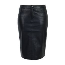 RICANO Damen Bleistiftrock "Lederrock 095 Skirt", schwarz, Gr. M, Obermaterial: 100% Lammnappaleder LANA., R&ouml;cke, Handgefertigt aus echtem Leder