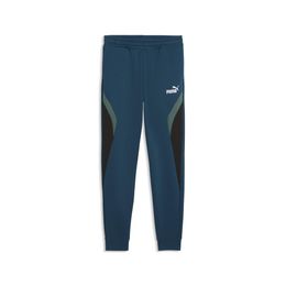 Puma Kinder Sporthose "Essentials Colourblocked Jogginghose Jungen", blau, Gr. 164, Obermaterial: 66% Baumwolle, 34% Polyester. Rippe: 97% Baumwolle,