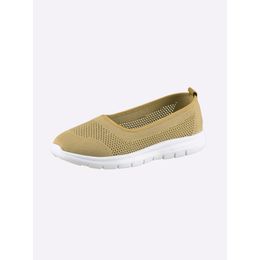 Andrea Conti Damen Ballerina, Gr. 38, beige, Textil, Schuhe