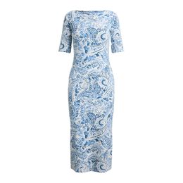 Lauren by Ralph Lauren Lauren Ralph Lauren Kleid Damen Gr&ouml;&szlig;e 38 blau / hellblau / dunkelblau / wei&szlig; Sommerkleid