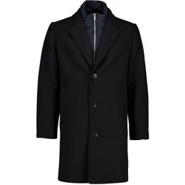 Junk De Luxe Herren Kurzmantel "Mantel Relaxed Fit", schwarz, Gr. XL, Obermaterial: 55% Polyester, 40% Wolle, 5% sonstige Fasern. Futter: 100%