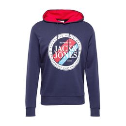 Jack & Jones JACK & JONES Sweatshirt 'JJLoof' male size XXL Navy / Light blue / Red / White