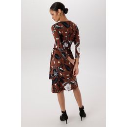 Damen Jerseykleidbraun, gemustert, Gr. 46, Aniston SELECTED, bedruckt, gebl&uuml;mt, gemustert, Jersey, Obermaterial: 95% Viskose, 5% Elasthan, Kleider,