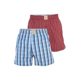 Hollister Boxershorts Herren Gr&ouml;&szlig;e M opal / hellblau / rot / wei&szlig;