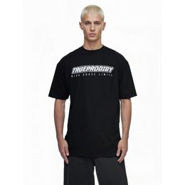 Trueprodigy Herren Oversize-Shirt "Toni Logo Print Oversized Rundhals", schwarz, Gr. M, Obermaterial: 100% Baumwolle CO., Shirts