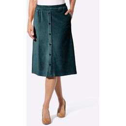 Classic Basics Damen Cordrock, gr&uuml;n, Gr. 36, unifarben, 60% Baumwolle, 38% Polyester, 2% Elasthan, R&ouml;cke