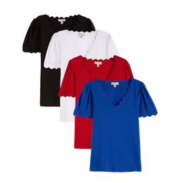 love & roses Shirt female size 5XL Blue / Red / Black / White