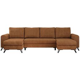 Wohnlandschaft Orange orange Ma&szlig;e (cm): B: 312 H: 90 Sofas > Sofas nach Material > Stoffsofas &raquo; Sofa DE