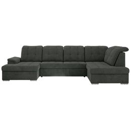 Wohnlandschaft mit Schlaffunktion Madrito grau Ma&szlig;e (cm): B: 323 H: 89 Sofas > Sofas nach Material > Stoffsofas &raquo; Sofa DE