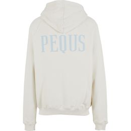 PEQUS Herren Sweatjacke "PEQUS PEQUS Back Logo Zip-Hoodie"whisper wei&szlig;, Gr. M, 100% Baumwolle, Sweatjacken