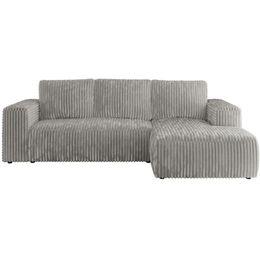 Ecksofa Beige mit Schlaffunktion Trentino grau Ma&szlig;e (cm): B: 266 H: 89 Sofas > Sofas nach Material > Stoffsofas &raquo; Sofa DE