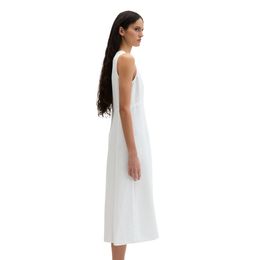 Marc O'Polo MARC O'POLO Damen Midikleid "mit nahtfeinem Rei&szlig;verschluss", wei&szlig;, Gr. 40, unifarben, Obermaterial: 100% Leinen. Futter: 100% Baumwolle, Kleider
