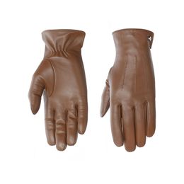 Pearlwood Herren Lederhandschuhe "Travis", braun, Gr. 9, unifarben, Schafsleder, Handschuhe, Glattlederhandschuh