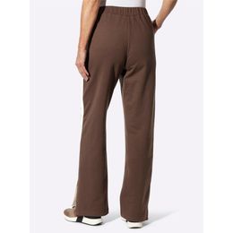 Classic Basics Damen Sweathose, braun, Gr. 24, gemustert, mehrfarbig, 50% Baumwolle, 50% Polyester, Hosen
