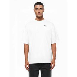 Trueprodigy Herren Oversize-Shirt "Nika Logo Stickeri Oversized Rundhals", wei&szlig;, Gr. L, Obermaterial: 100% Baumwolle CO., Shirts