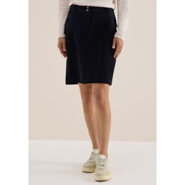 Cecil Damen Cordrock, blau, Gr. 34, unifarben, Cord, 90% Polyester, 9% Nylon, 1% Elasthan, R&ouml;cke, in Cord-Optik